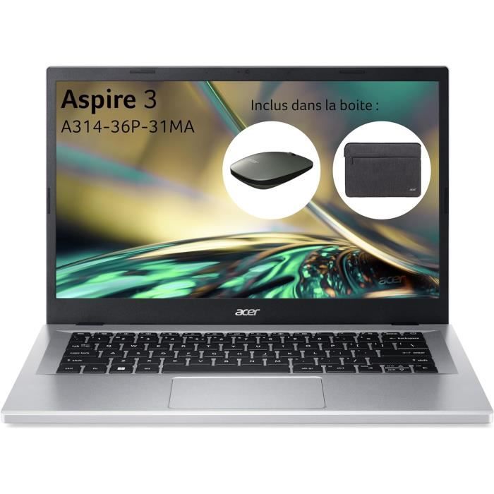 Aspire 3 A314-36P-31Ma, Ordinateur Portable 14'' Full Hd Ips, Pc Portable (Intel Core I3-N305 ...
