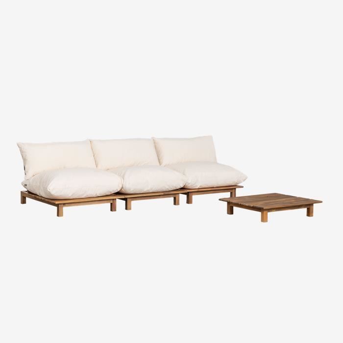 Canapé Modulaire Inclinable de Jardin - SKLUM - Brina Beige Crème ...