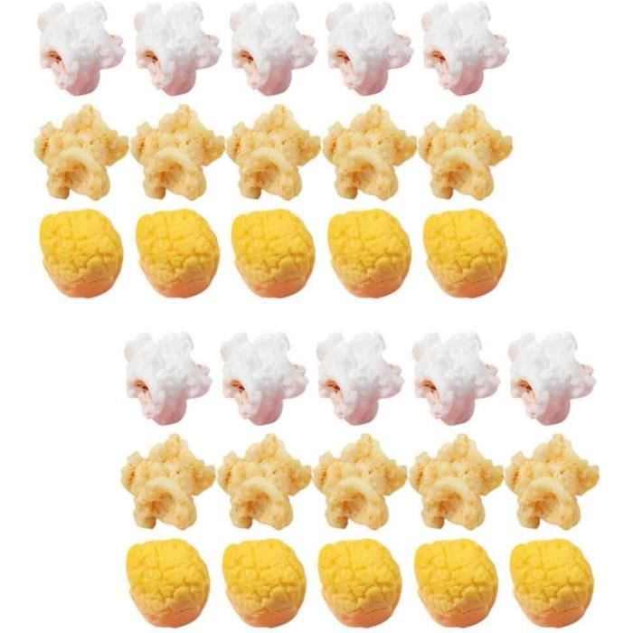 Ibasenice Artificielle Pop-Corn 20 Pièces Faux Pop-Corn Faux Pop-Corn ...