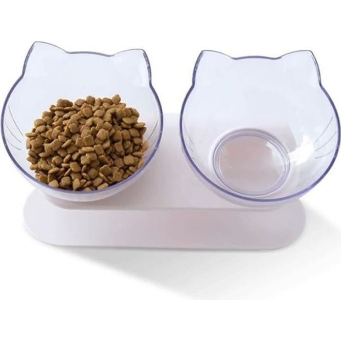 ROUND35863-Double Bol de Chat, Gamelle Aliments Antidérapant avec ...