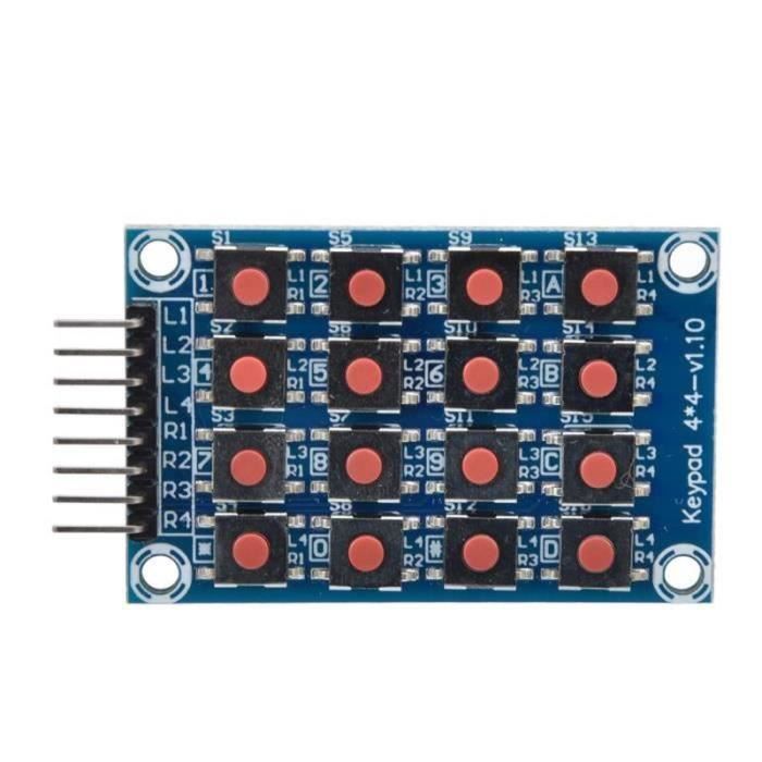 Zerone module de clavier de matrice 4x4 Module d'extension externe MCU à 8 broches 4x4 Array 16 ...