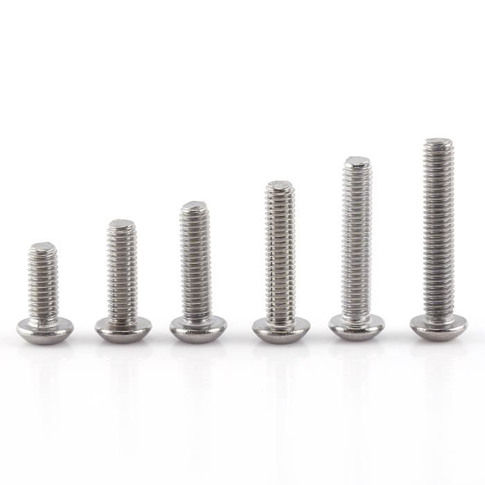 Zerone boulons Vis à tête hexagonale en acier inoxydable M3 304, boulon et écrous hexagonaux ...