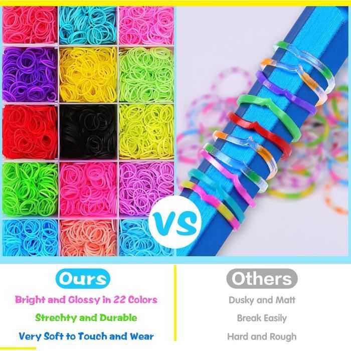 Loom Bands Bracelets Elastiques, 7000+ Kit De Bracelet En Élastique ...