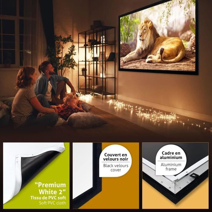 Professionnel Mirale Écran De Cadre 266 X 149 Cm (120") 16:9 | Écran De ...