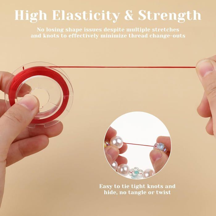 ELASTIQUE - CORDON-12 Bobines De Bande élastique Pour Bracelets 0.7 Mm ...