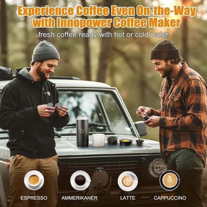 Machine à Cafe Portable, 3 En 1 Cafetière à Expresso Chauffage ...