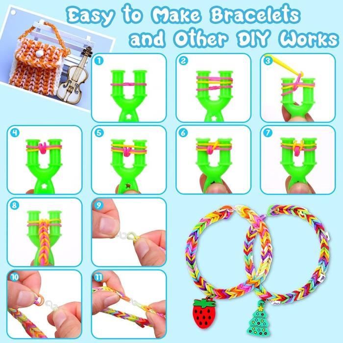 Loom Bands Bracelets Elastiques, 7000+ Kit De Bracelet En Élastique ...