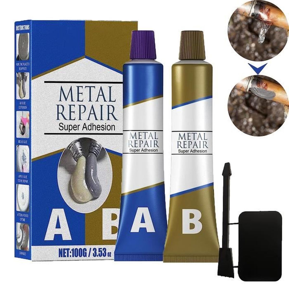 Pâte De Réparation en Métal,Soudure Magique Colle,Agent De Réparation ...