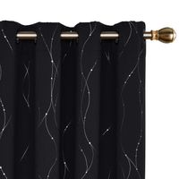 Deconovo Lot de 2 Rideaux Occultants Thermique Rideaux Motif Point ...