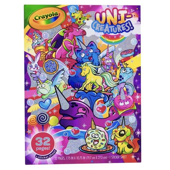 Crayola Uni-Creatures Coloring Book, Livre-album de coloriage, 32 pages ...