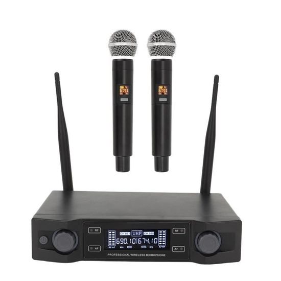 Microphone sans fil - DRFEIFY - HB010 - 2 micros - Affichage de la ...