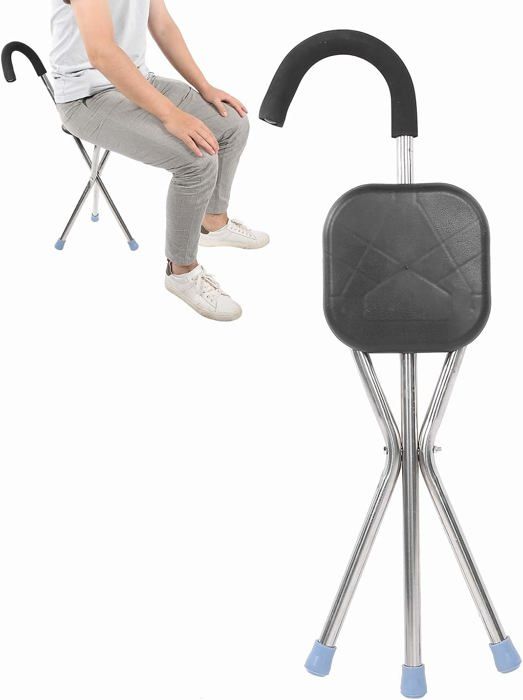 Canne De Marche Pliante Tabouret De Canne Pliant Canne De Marche Avec