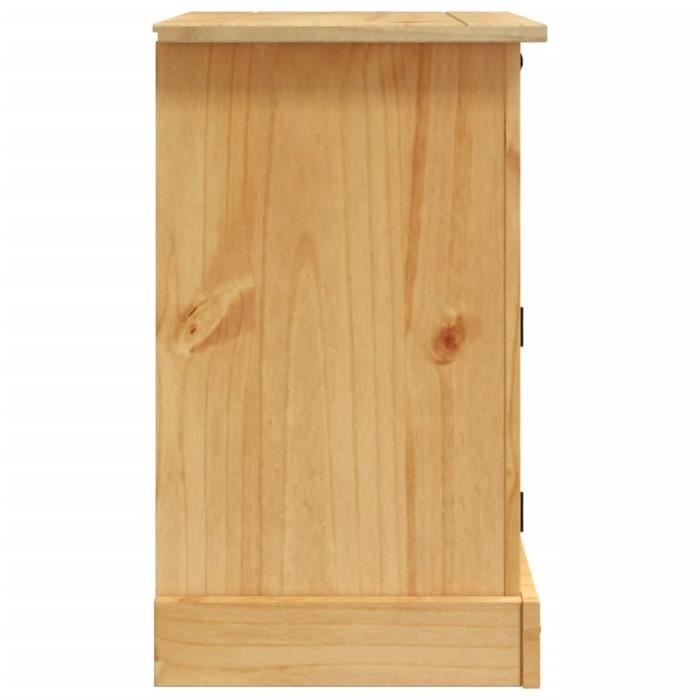 Table de chevet - ATYHAO - Gamme Corona - Bois de pin massif - 53x39x67 ...