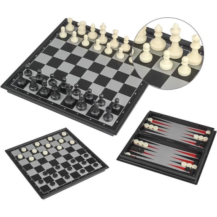 Jeu De Plateau Magnétique Pliable Trois En Un, Échecs, Backgammon, Dames Cxyxq-02 (M)[x213 ...