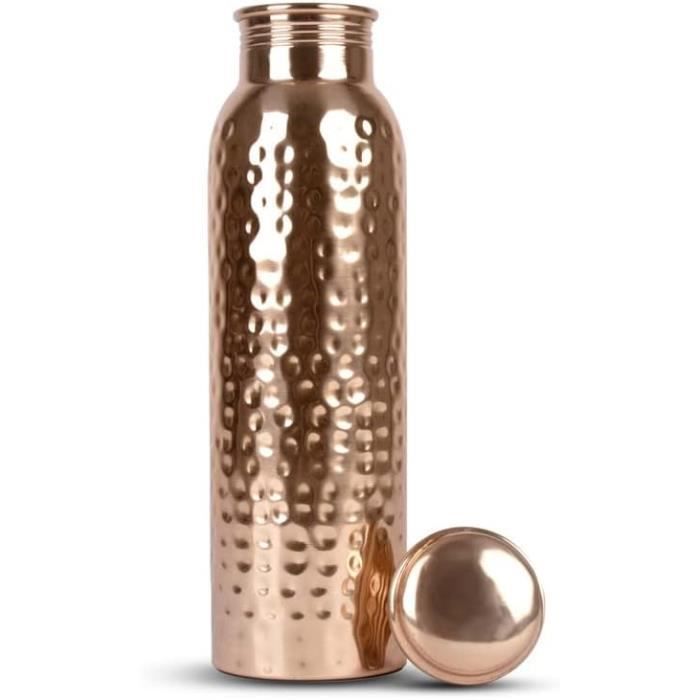 Bouteille D'Eau En Cuivre Pur \ 963,9 G \ Fait À La Main \ 1 Litre Anti ...