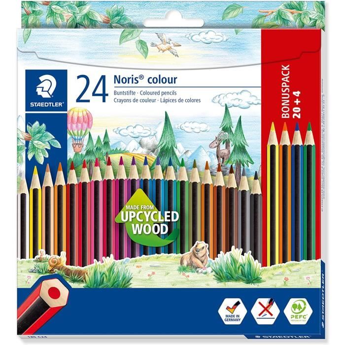 STAEDTLER - Noris colour 185 - Etui carton 24 crayons de couleur ...