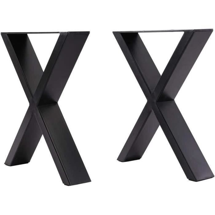 Lot de 2 Pieds de Table Metal 40 cm Hauteur x 35 cm Largeur Pied de ...