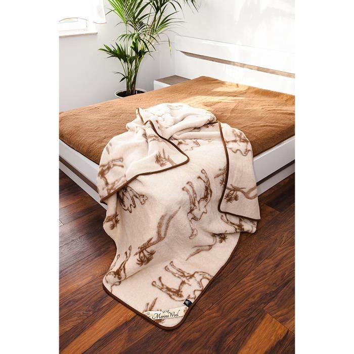 Couverture poils naturels 200x200cm cm pour un grand lit, sommeil ...