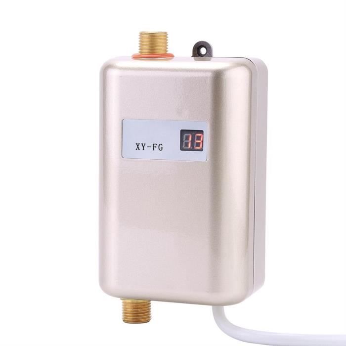 ZJCHAO Instant Water Heater 220V 3400W Mini Tankless Chauffe-eau Instantané Électrique Lavage de ...