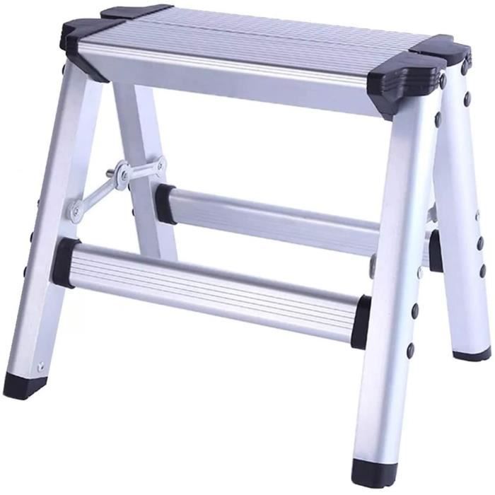 ZWSM Escabeau en Aluminium Pliant Lger 2 tapes Antidrapant Tabouret chelle MultiUsage Tabouret ...
