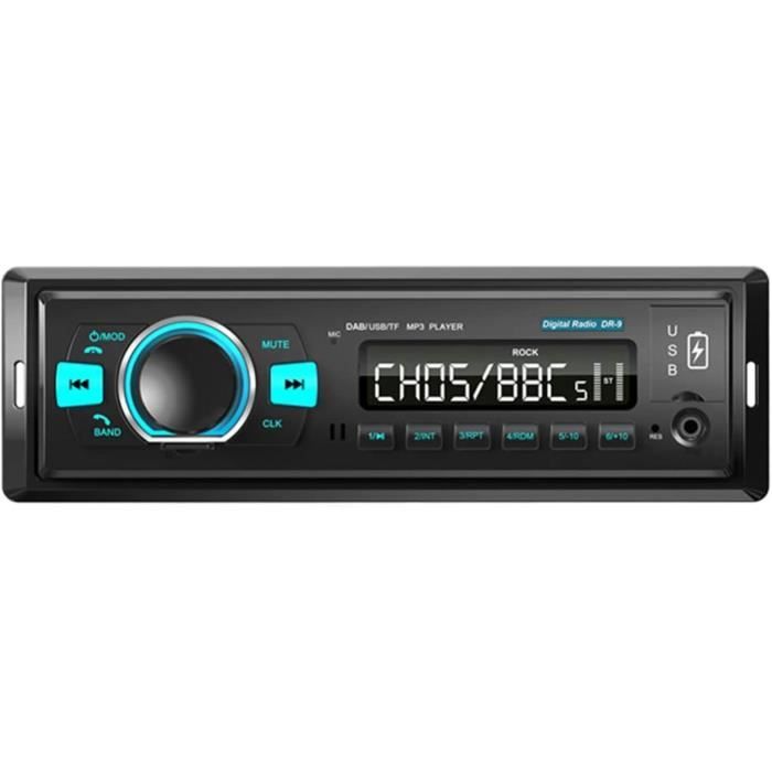 Autoradio Bluetooth Dab-Dab-Fm Récepteur Interface Iso Double Port Usb Prise En Charge U-Disk Et ...