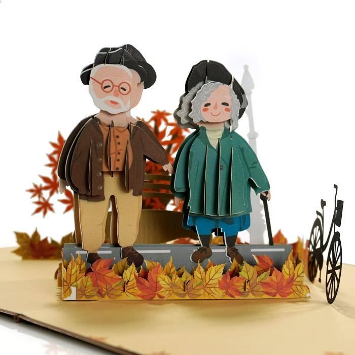 Cutpopup Grow Old Together Carte D'Anniversaire Pop Up, Carte De Retraite 3D (Vieillir Ensemble ...