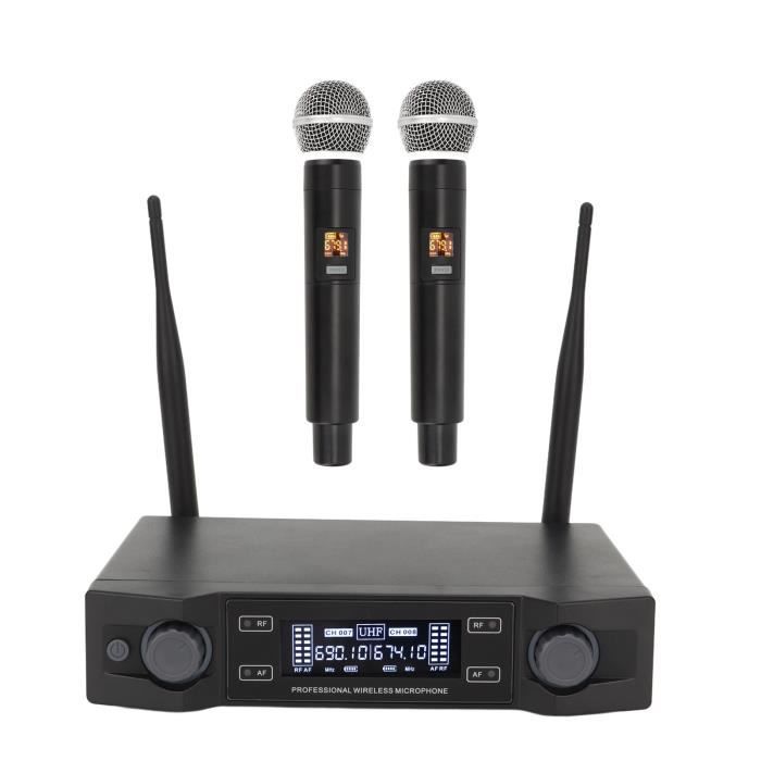 Microphone sans fil - DRFEIFY - HB010 - 2 micros - Affichage de la ...
