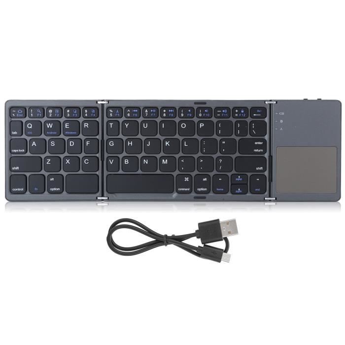 HILILAND Clavier pliable Clavier Pliable Sans Fil Clavier Pliant Triple ...
