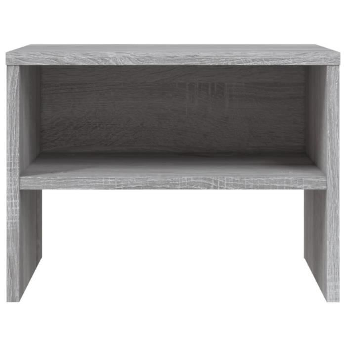 Table de chevet - PWSHYMI - Sonoma gris - 40x30x30 cm - Bois d ...