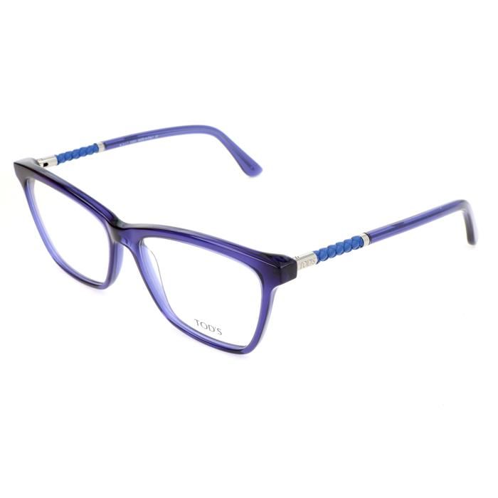 Lunettes de Vue Tod s TO5155 55/15/140 092 BLUE ACETATE WOMAN TOD FRAME ...
