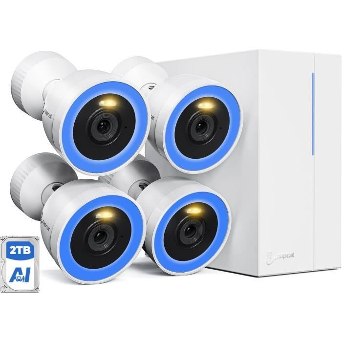 8Ch 4K Kit Camera Surveillance, Détection Humaine-Véhicule, Kit Vidéo ...