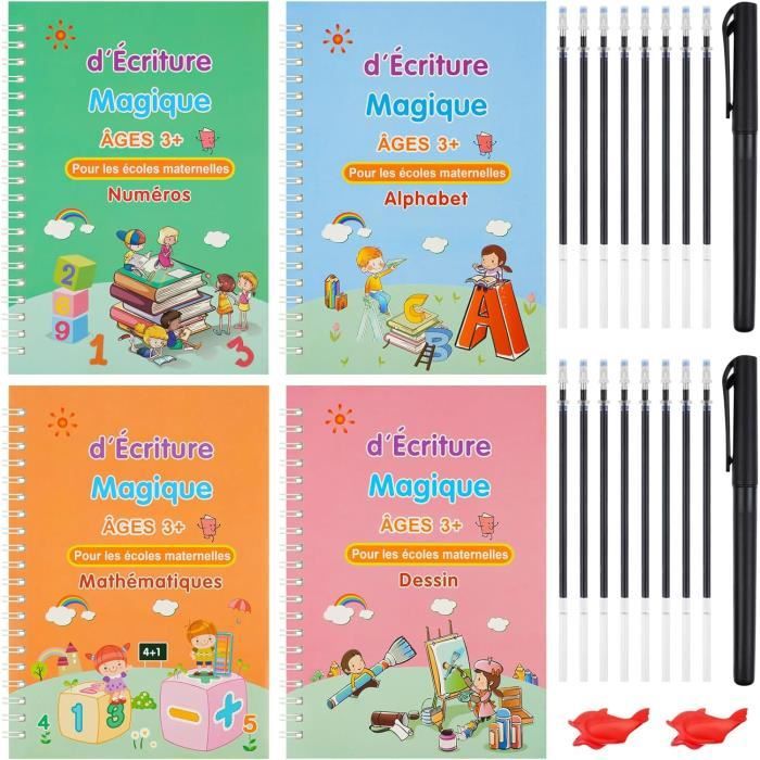 Cahier Ecriture Magique, 4 Cahier Calligraphie Francais, Ecriture ...