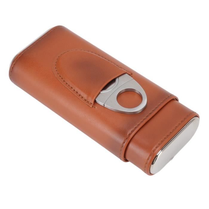 MEI-YOSOO Étui à cigares à 3 doigts avec couvercle en fer, étui porte ...