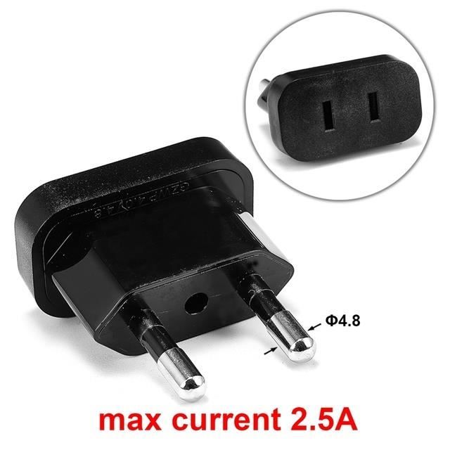PRISE UNIVERSELLE,type B black 2.5A-3pcs--Adaptateur De Prise Ue Au Uk ...