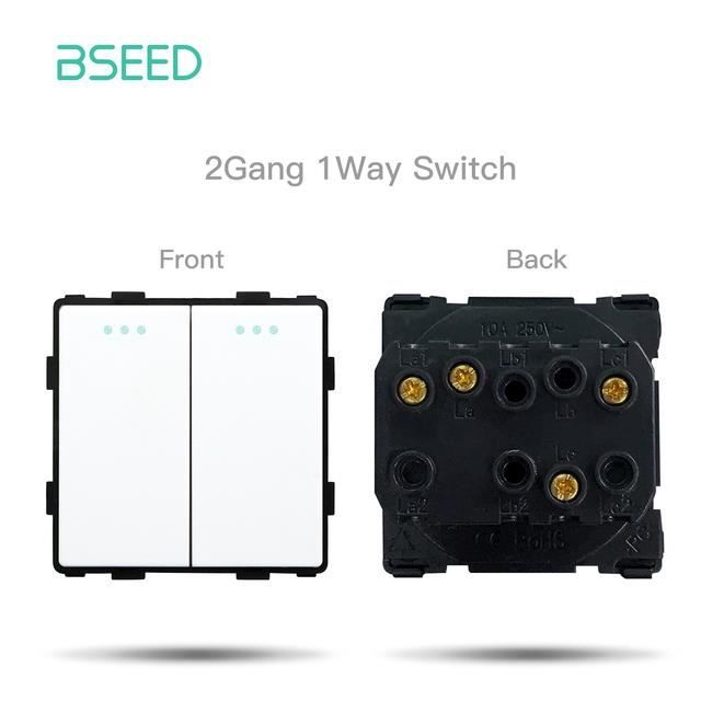 INTERRUPTEUR,2G 1W Button Switch--Interrupteurs À Boutons Mécaniques ...