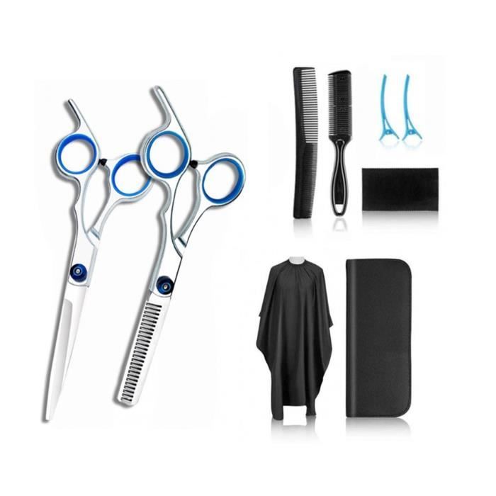 Zerodis ensemble de ciseaux de coiffeur professionnel Kit de Ciseaux de ...