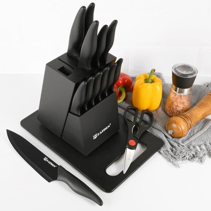 16 Sets Kitchen Knife Set, Couteaux En Acier Japonais Avec Des Lames ...