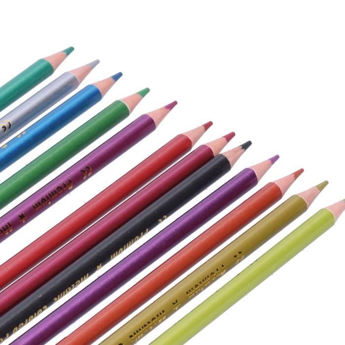Vvikizy Crayons de 12 couleurs 12pcs Crayons de Couleur 12 Couleurs ...