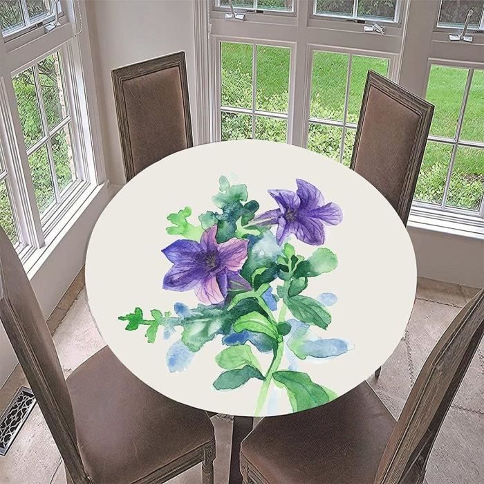 Rondes Nappes Avec Bord Élastique, 3D Feuille Imprimé Nappes Rondes ...