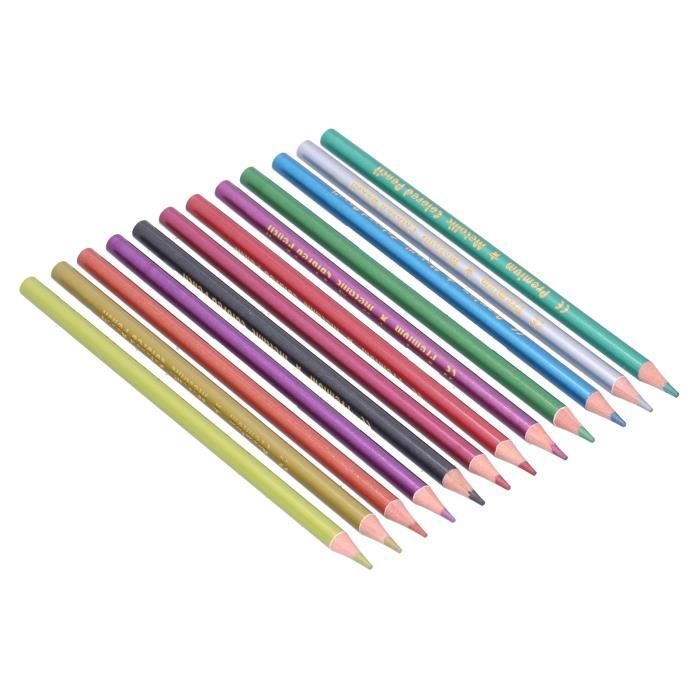 Vvikizy Crayons de 12 couleurs 12pcs Crayons de Couleur 12 Couleurs ...