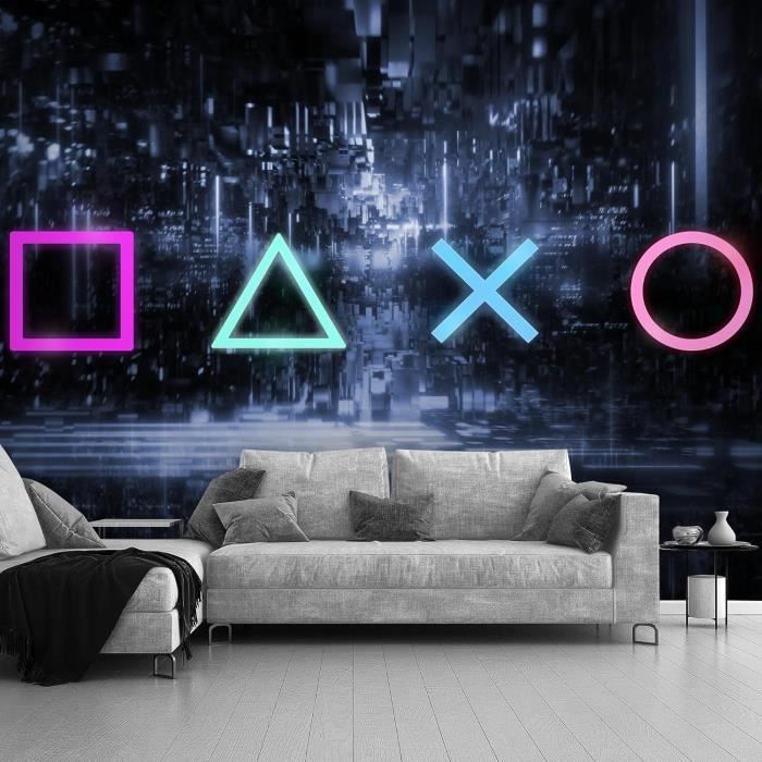 Papier Peint Intissé Console Gamers 352 X 250 Cm Laine Papier Peint ...