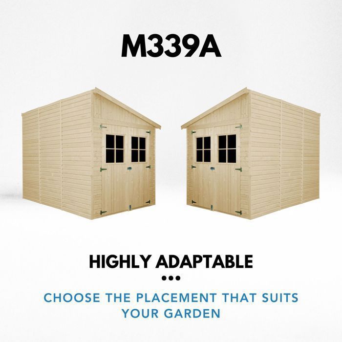 Abri de Jardin en Bois 6,02 m2 - TIMBELA M339A+M339G - AVEC LES ...