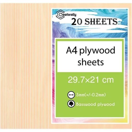 Atomstack A4 Feuilles De Contreplaqué Epaisseur 3Mm Contreplaqué ...