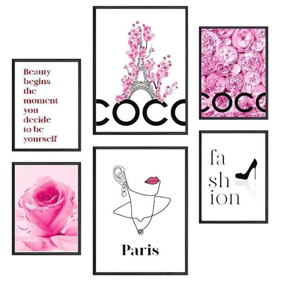 Lot de 6 affiches de décoration murale Posters assortis Tableaux ...