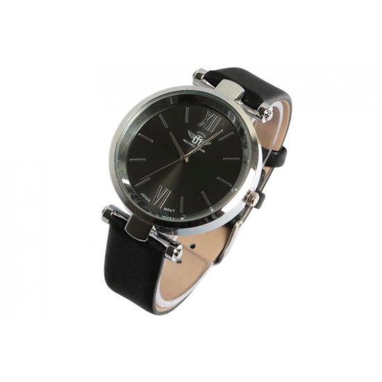 Montre-Michael John-Belle Montre Homme Bracelet Cuir Noir Classe Gaika ...
