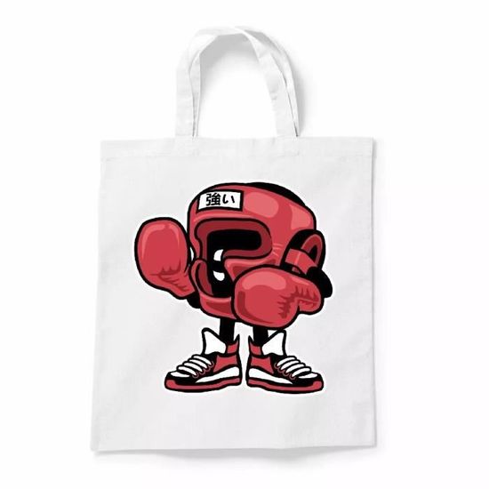 Sac tote bag toile blanc boxing champion - Cdiscount Bagagerie ...