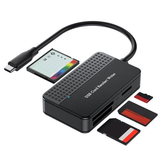 Connectique - alim,Lecteur de cartes mémoire intelligent USB 3.0 Type C ...