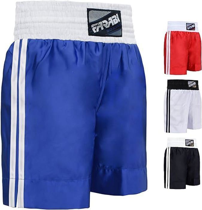 Shorts de Boxe - Farabi Sports - Bleu - Respirant - Ultra léger ...