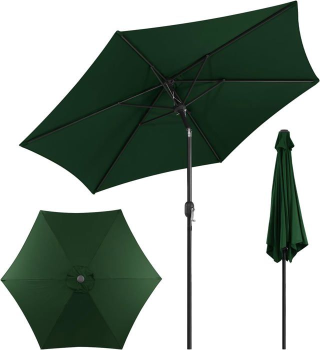 Vert Parasol de jardin anti-UV en polyester imperméable et résistant ...