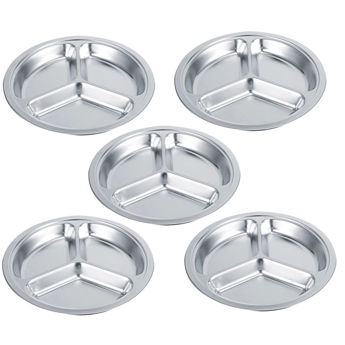 Plateaux repas inox 304 5 pièces, 3 sections pour enfants, design ...